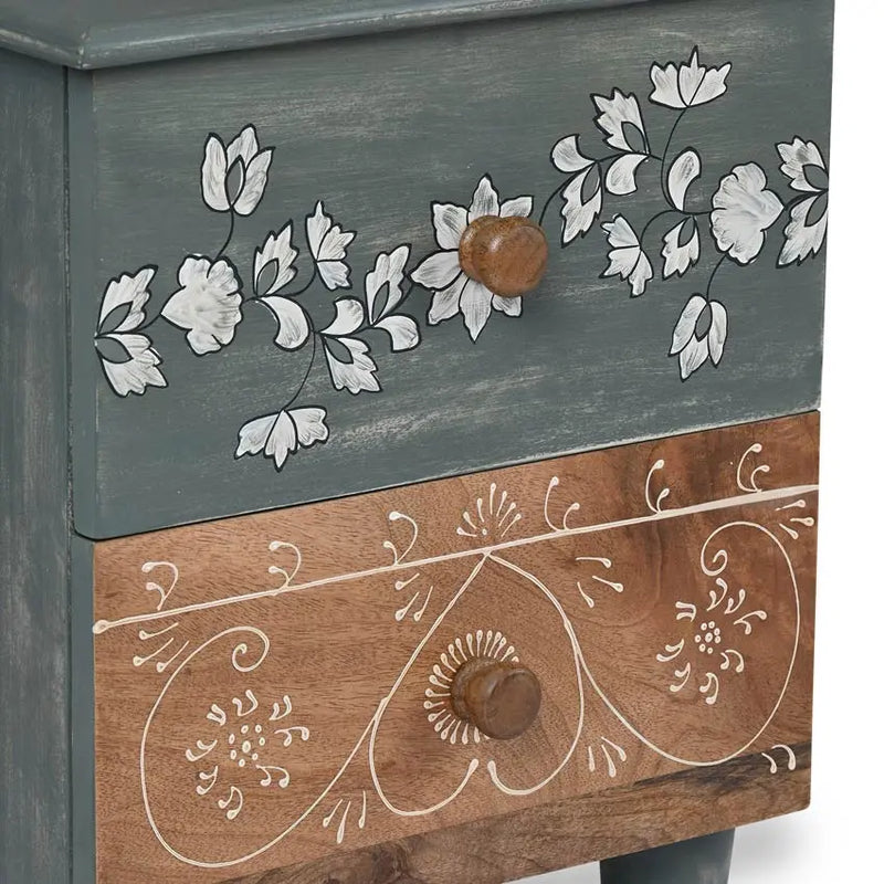 Olive Athens Solid Wood Bedside Table - Stylish & Durable – Fabuliv