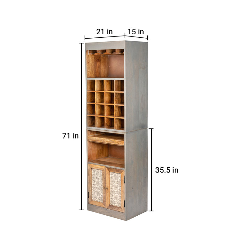 Xavier Solid Wood Bar Cabinet – Fabuliv