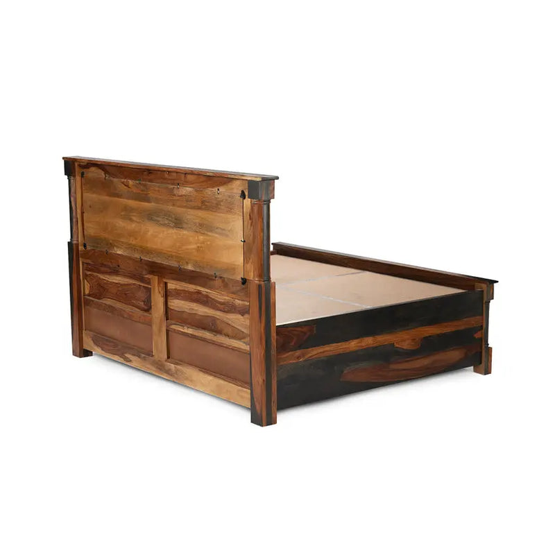 Orion Solid Sheesham Wood Bed with Hand Painting | Fabuliv