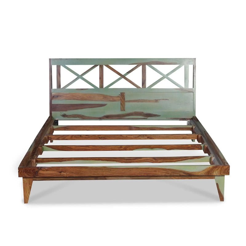 Mavis Solid Sheesham Wood Bed | Sheesham Wood Bed | Fabuliv