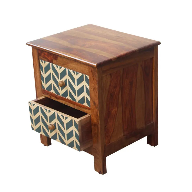 Margot Solid Wood Bedside Table - Solid Wood Bedside Table - Fabuliv