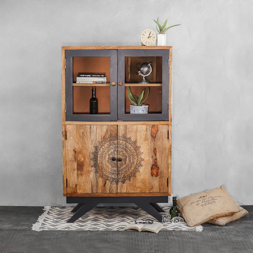 Koby Solid Wood Display Cabinets | Fabuliv